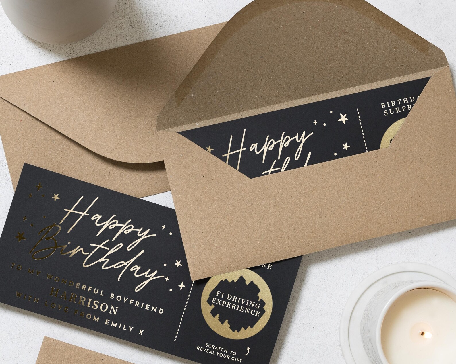 Scratch Card Reveal, Birthday Scratch Card, Boyfriend Birthday Gift ...