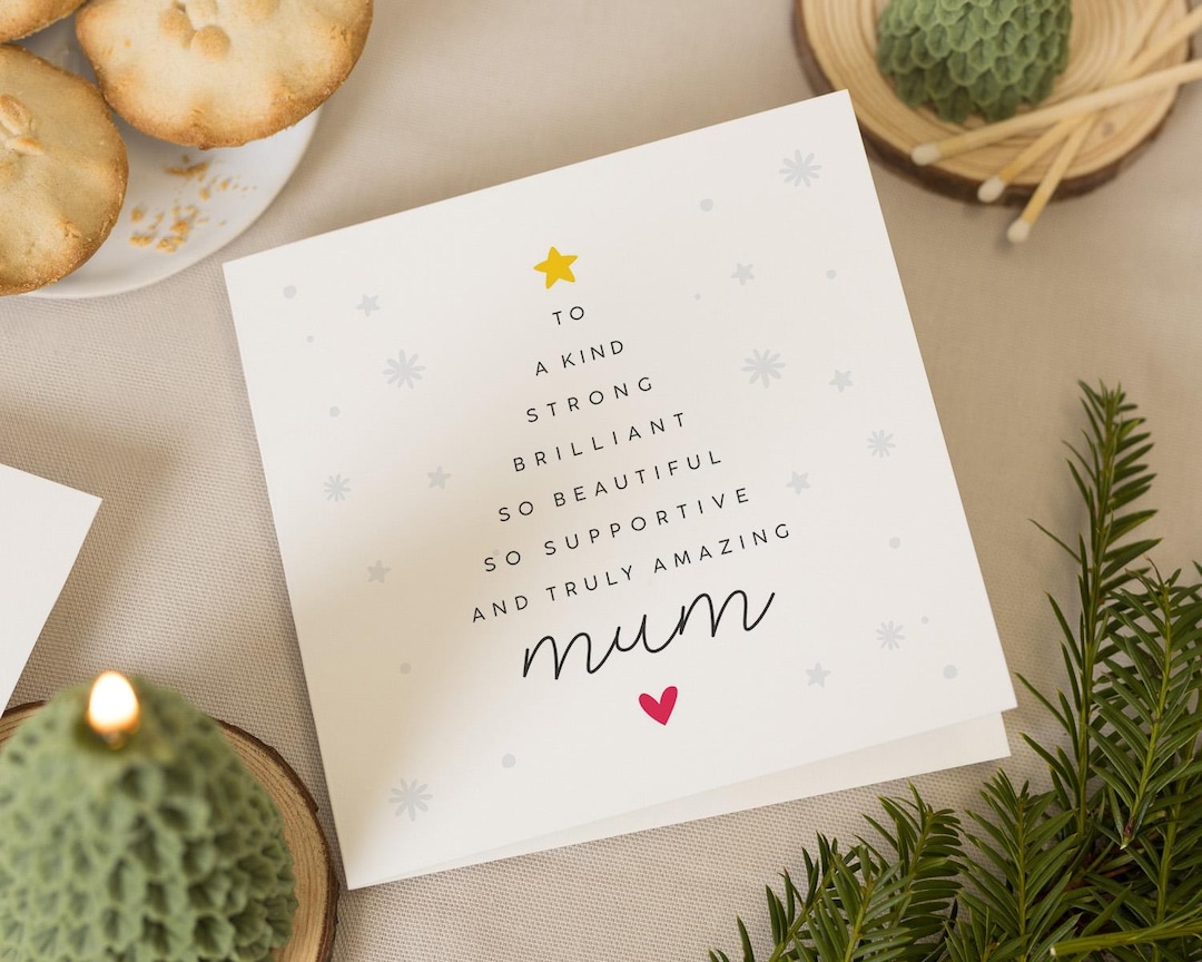 Mum Christmas Card, Christmas Card for Mum, Mummy Christmas Card, Mum ...