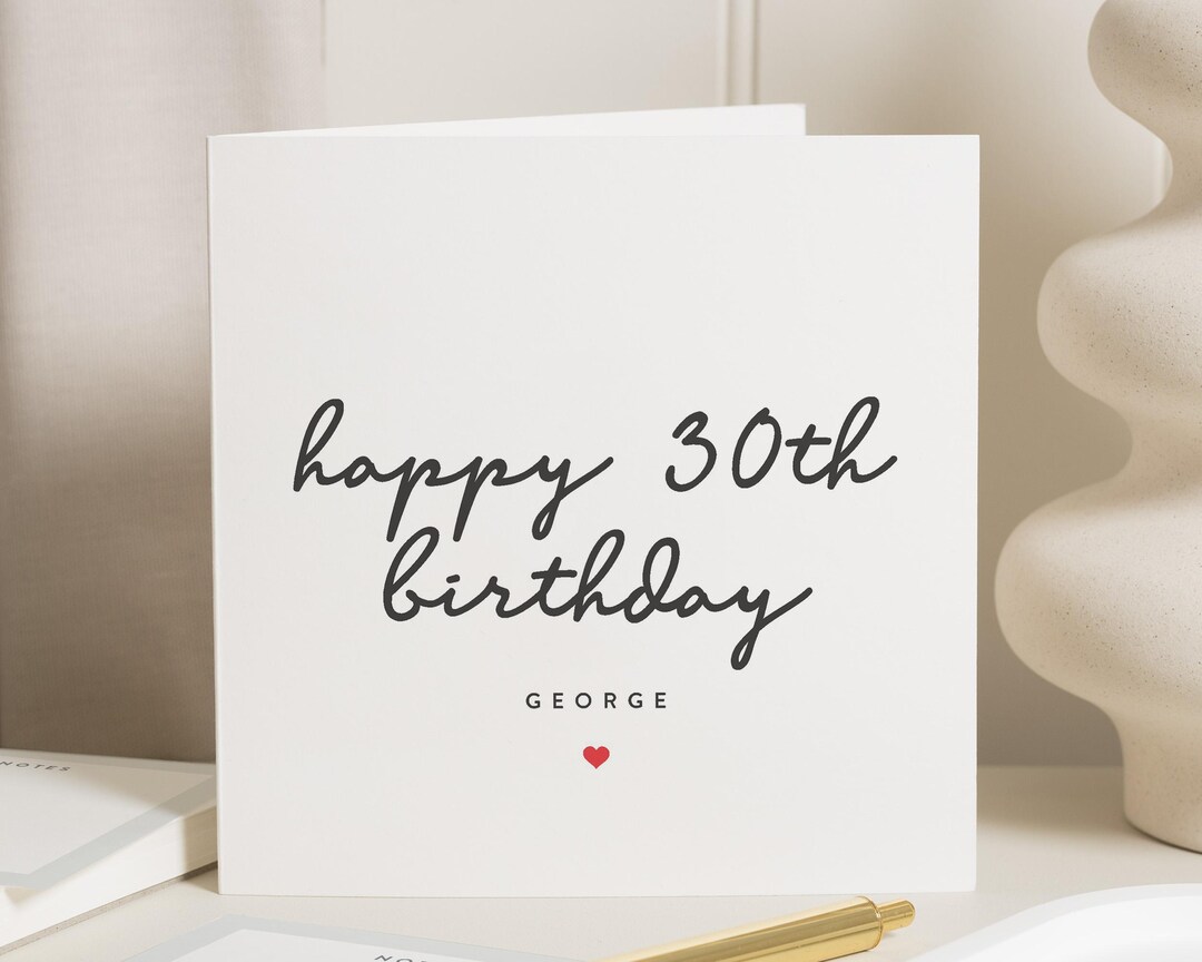 30th Birthday Card for Men, Husband 30th Birthday Card, 30th Birthday ...