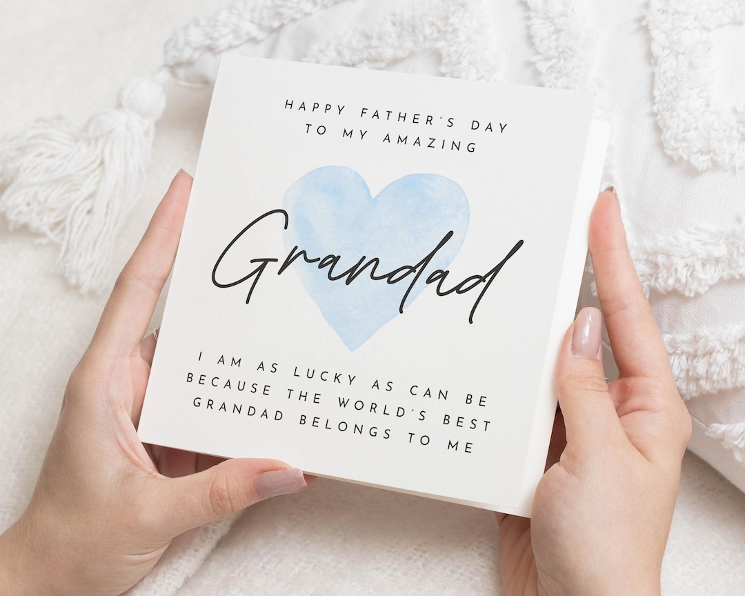 Father's Day Card for Grandad, Grandad Father's Day Card, Card for ...