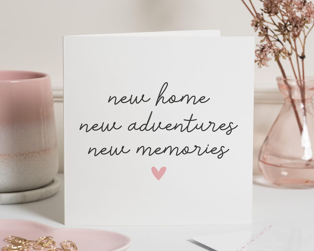 New Home Card, Housewarming Gift, Personalised New Home Gift, First ...
