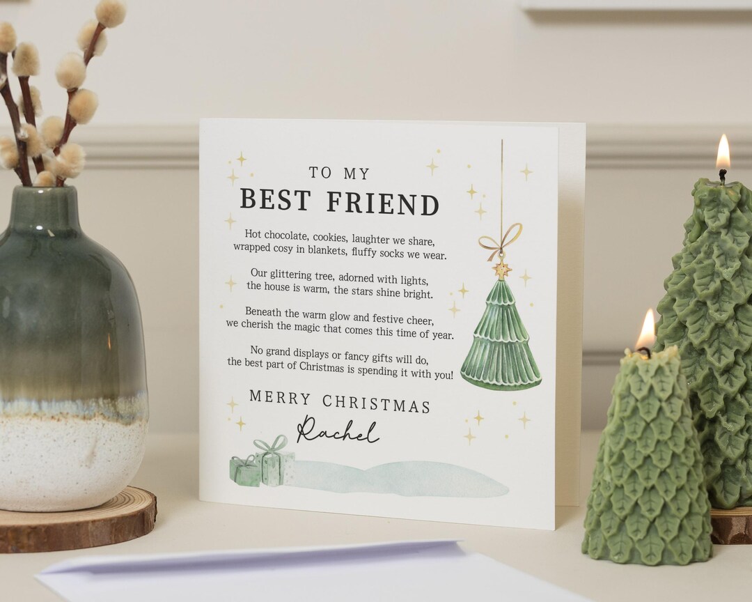 Christmas Card for Best Friend, Best Friend Christmas Card ...