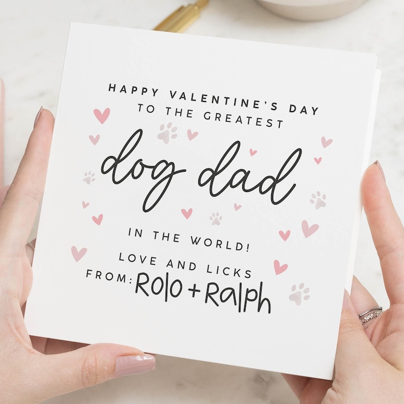 Dog Valentines Day Card - Etsy UK