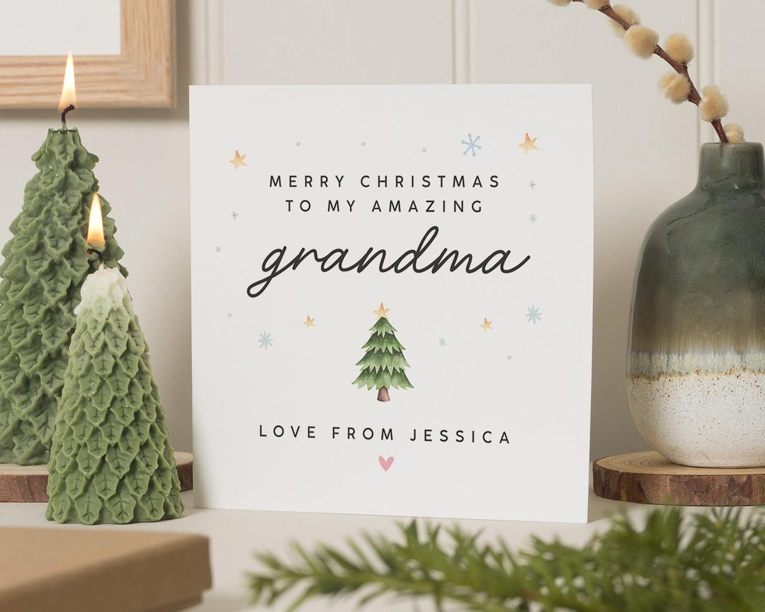 Grandma Christmas Card, Christmas Card Nan, Christmas Card for Granny ...