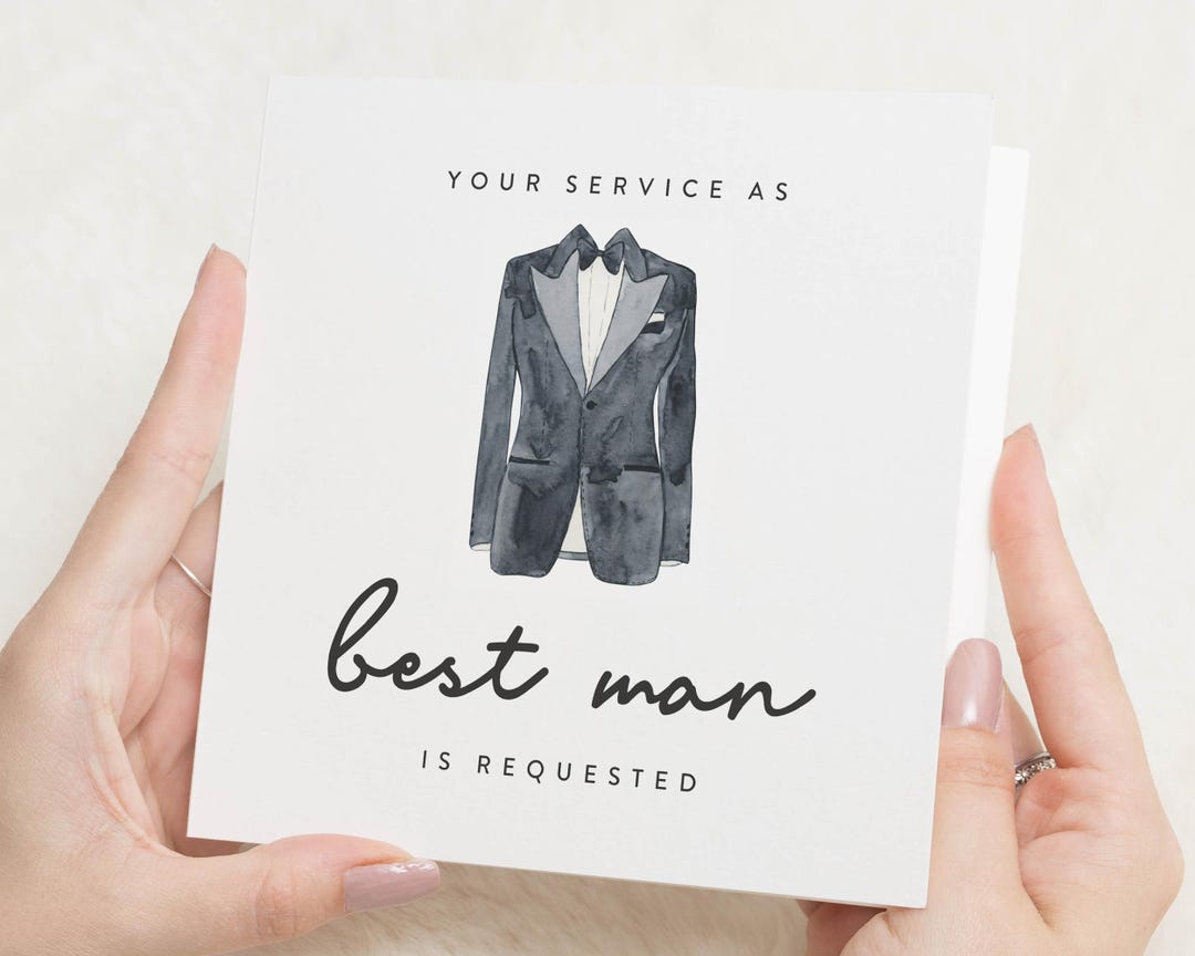 Will You Be My Best Man Card, Best Man Proposal Card, Groomsmen ...