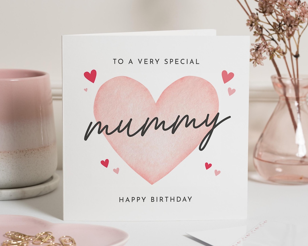 Mummy Birthday Card, Cute Birthday Card for Mummy, Mum Birthday Card ...