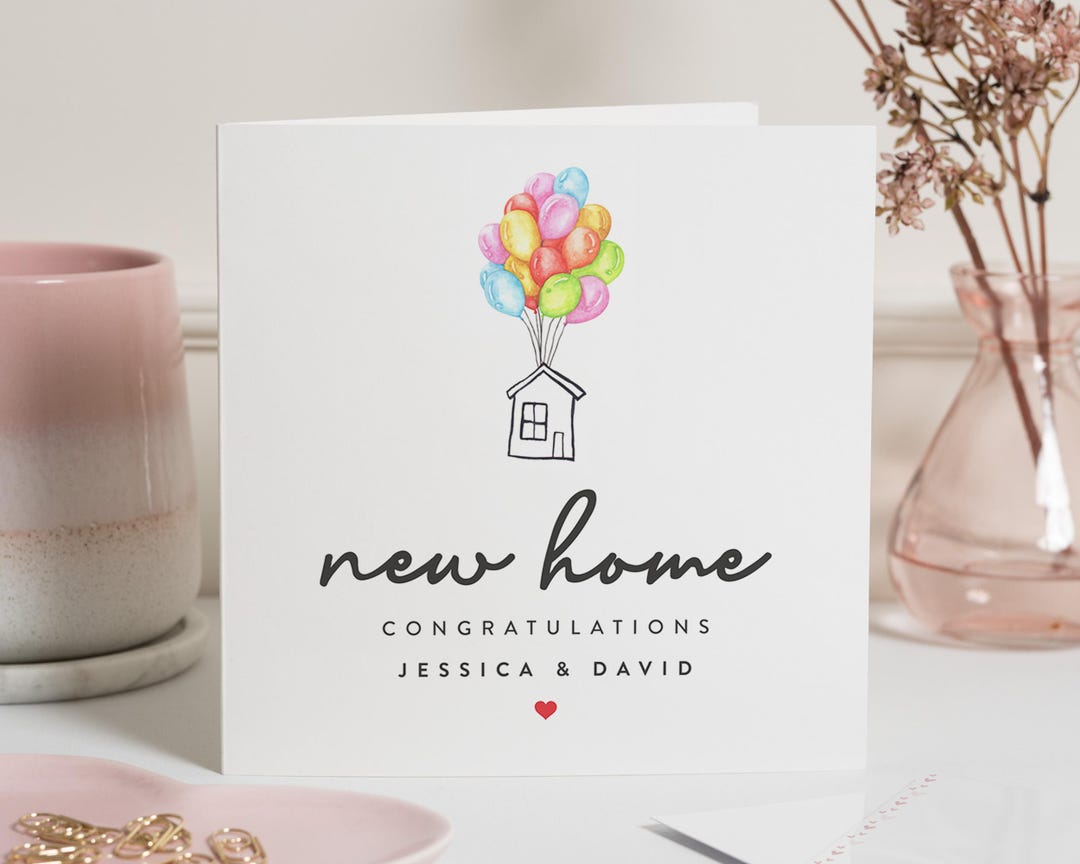 Personalised New Home Card, First Home Card, New House Card ...
