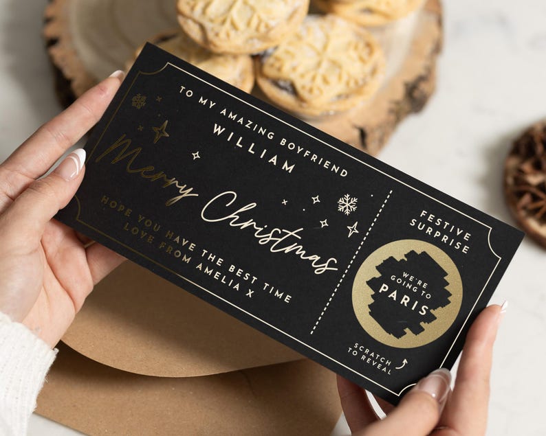 Personalised Christmas Scratch to Reveal Christmas Scratch Card ...