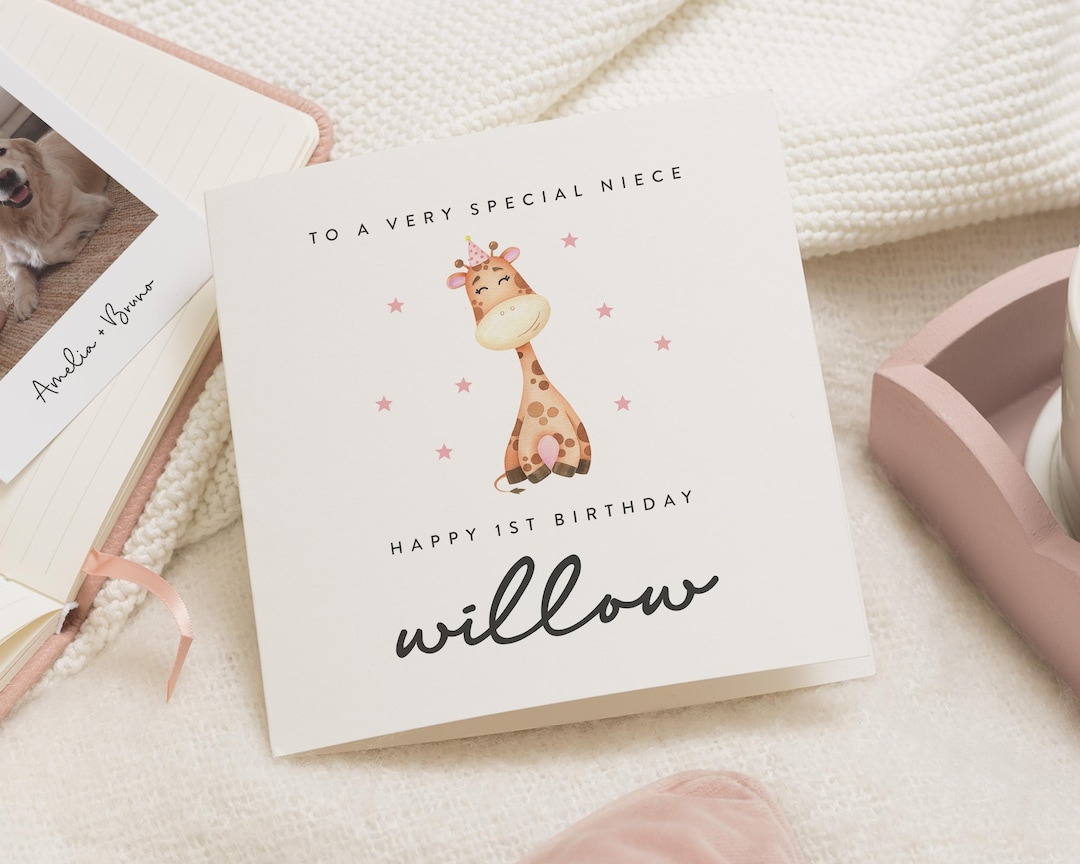 Niece Birthday Card, 1st Birthday Card Niece, Birthday Gifts Niece ...