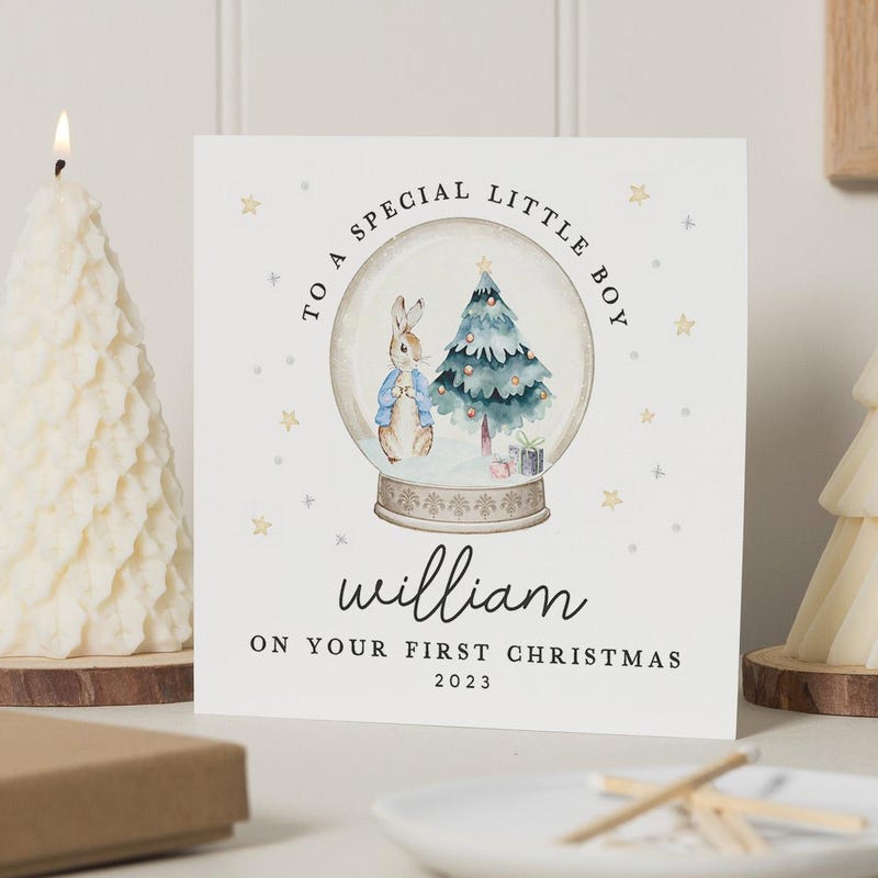 Baby First Christmas Card - Etsy UK