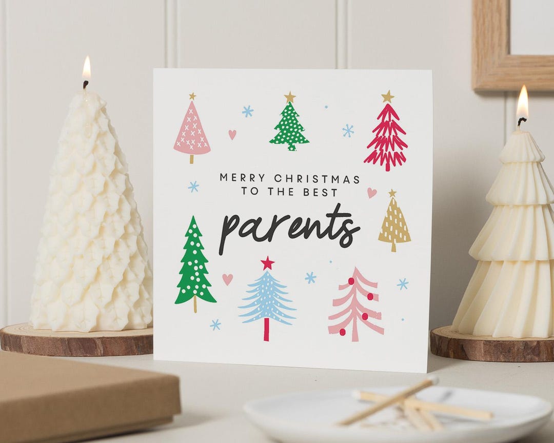 Mum and Dad Christmas Card, Parents Christmas Card, Christmas Cards ...