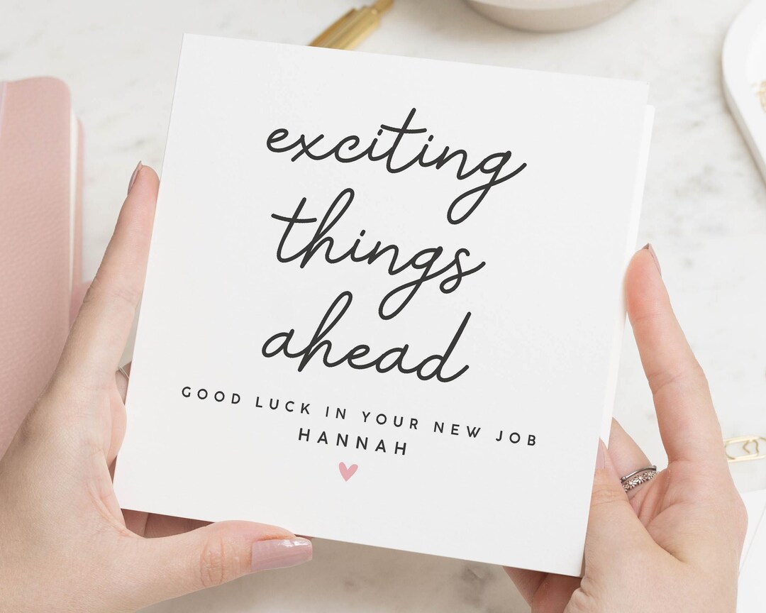 New Job Good Luck Card, Leaving Card, Personalised Good Luck New Job ...