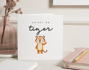Back to School Card Good Luck Card Good Luck School Tiger - Etsy