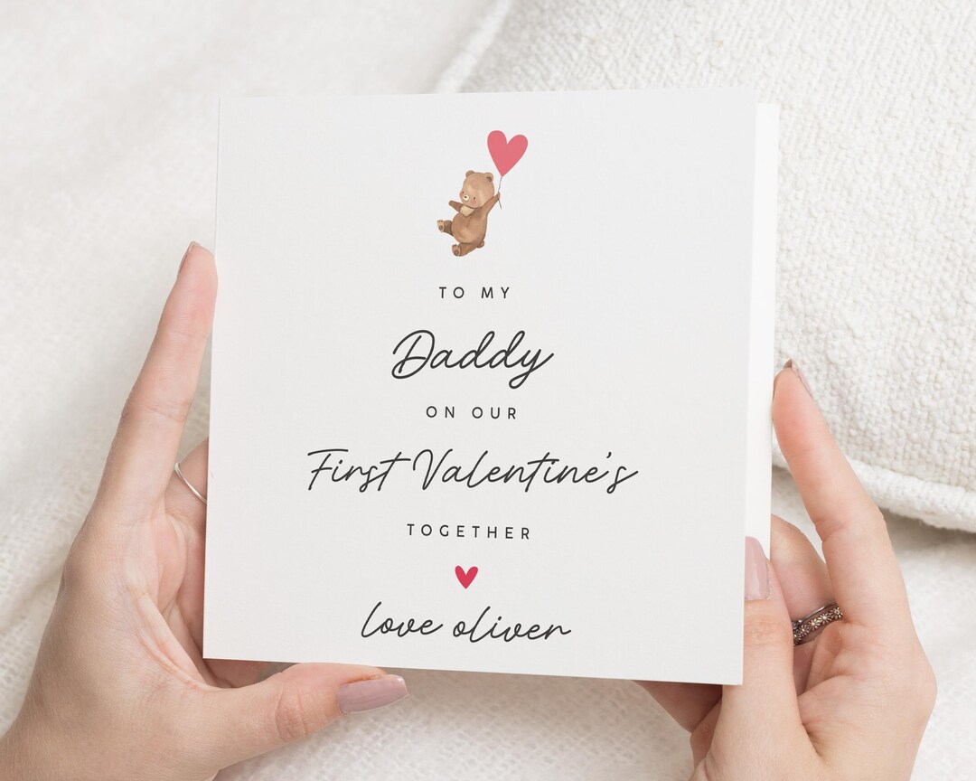 Daddys First Valentines Card as My Daddy, Personalised Valentines Gift ...