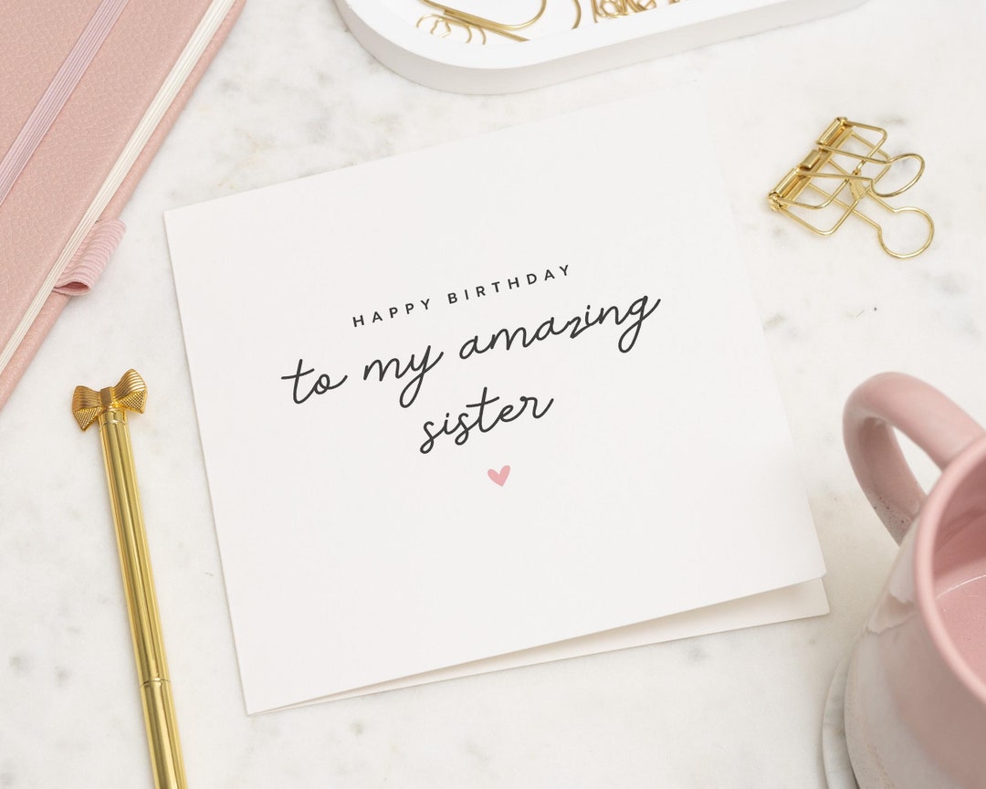 Personalised Sister Birthday Card, Amazing Sister Birthday Card ...