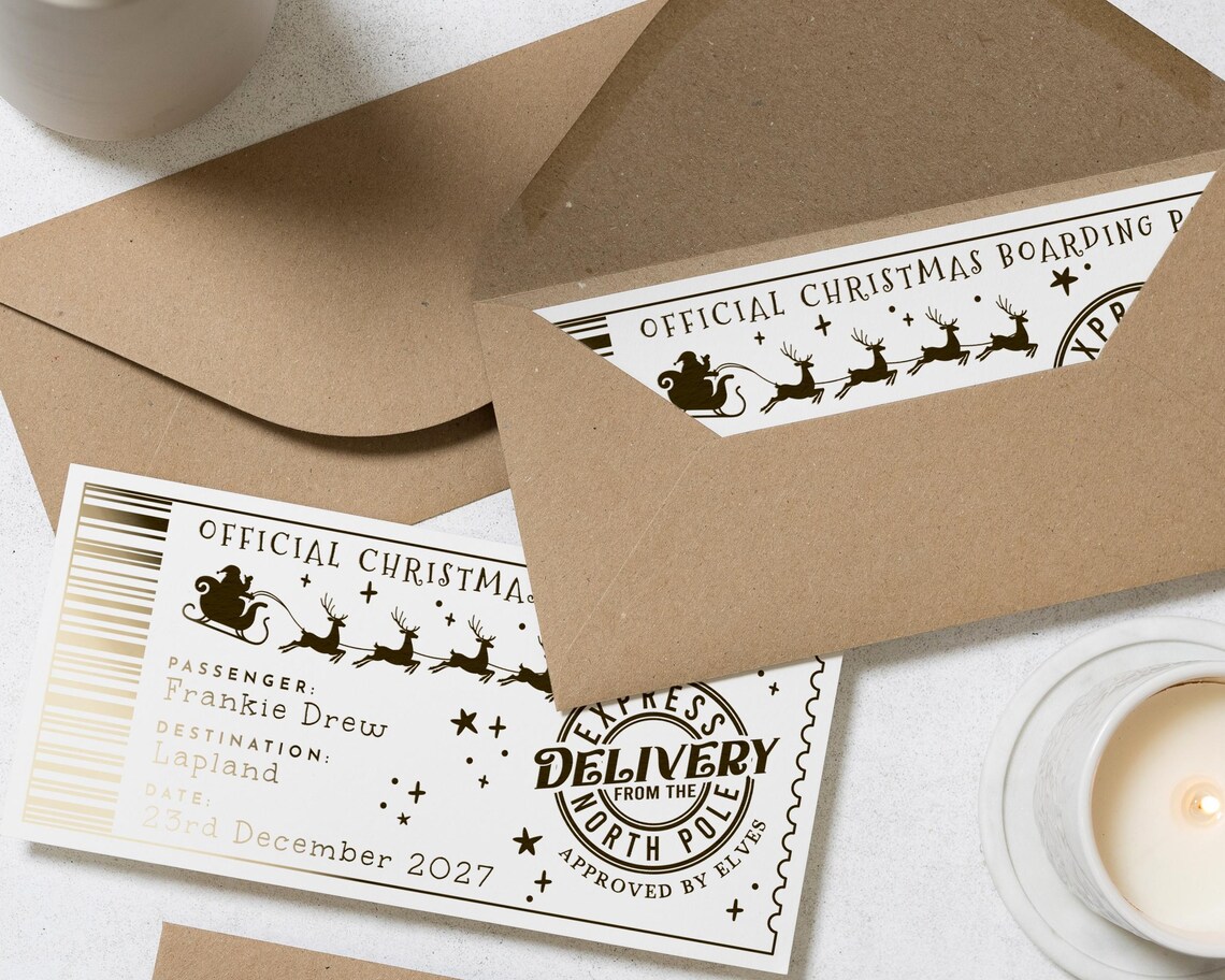 Lapland Reveal, Lapland Ticket, Lapland Boarding Pass, Christmas ...