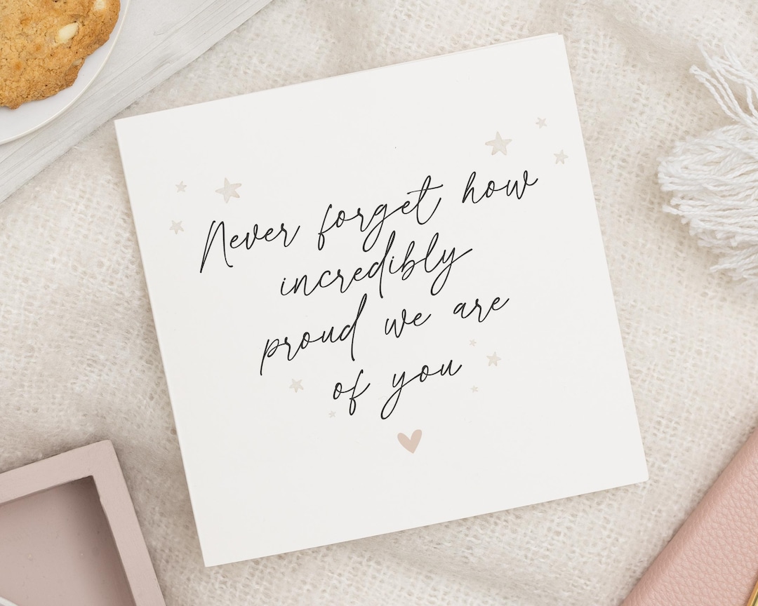 Proud of You Card, Thinking of You Card, Encouragement Card ...