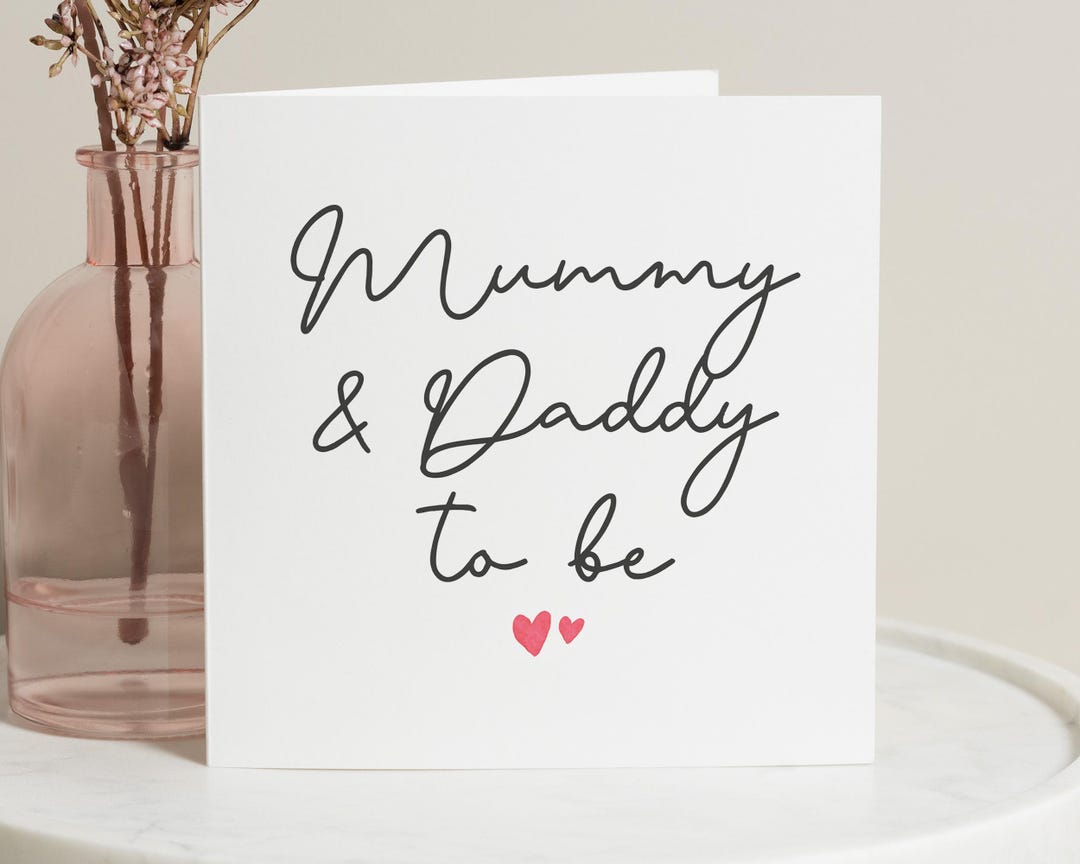 Mummy and Daddy to Be Card, Pregnancy Card, Congratulations Baby Shower ...