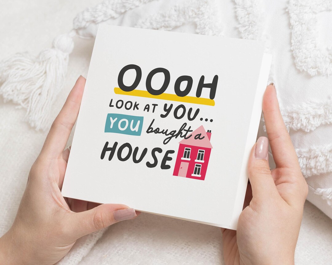 Funny New Home Card, You Bought A House Card, Funny Housewarming Gift ...