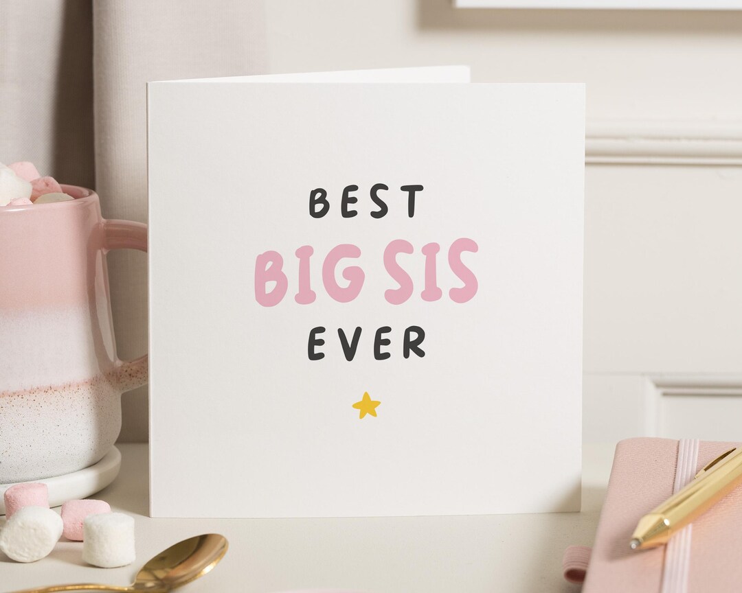 Best Big Sister Birthday Card, Special Sister Birthday Card, Birthday ...
