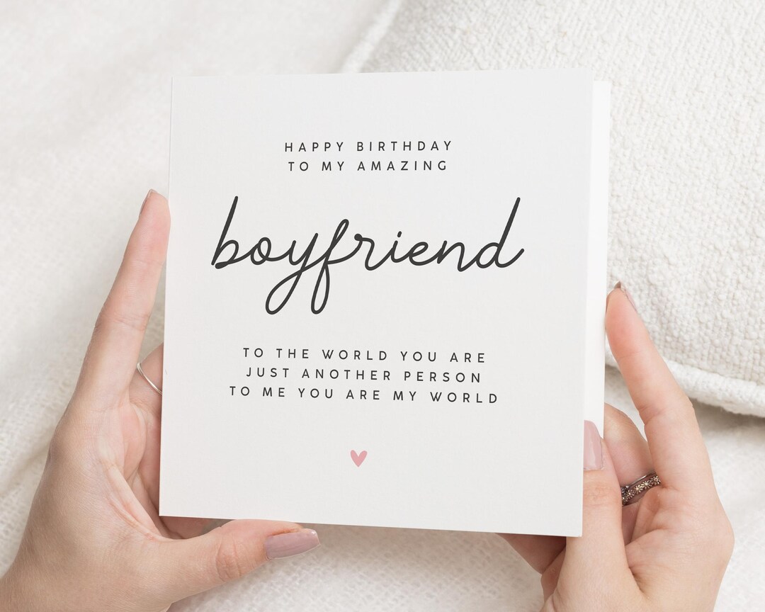 Boyfriend Birthday Card, Birthday Card for Boyfriend, Birthday Card for ...