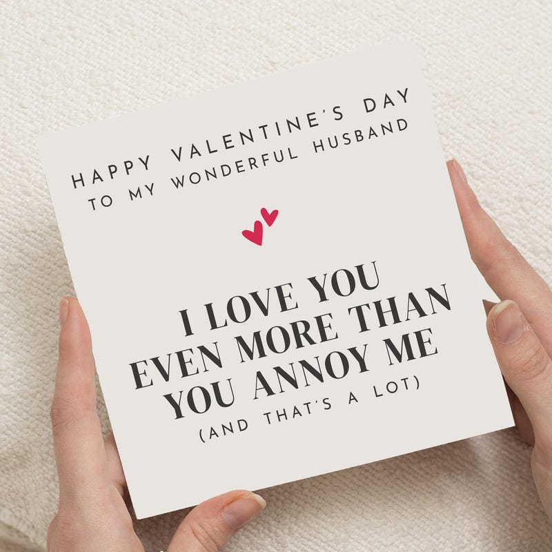 Funny Valentine Husband Card - Etsy