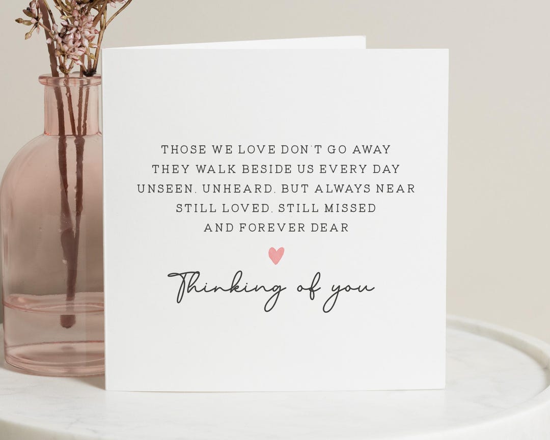 Sympathy Card, Thinking of You Card, Bereavement Card, Condolence Card ...