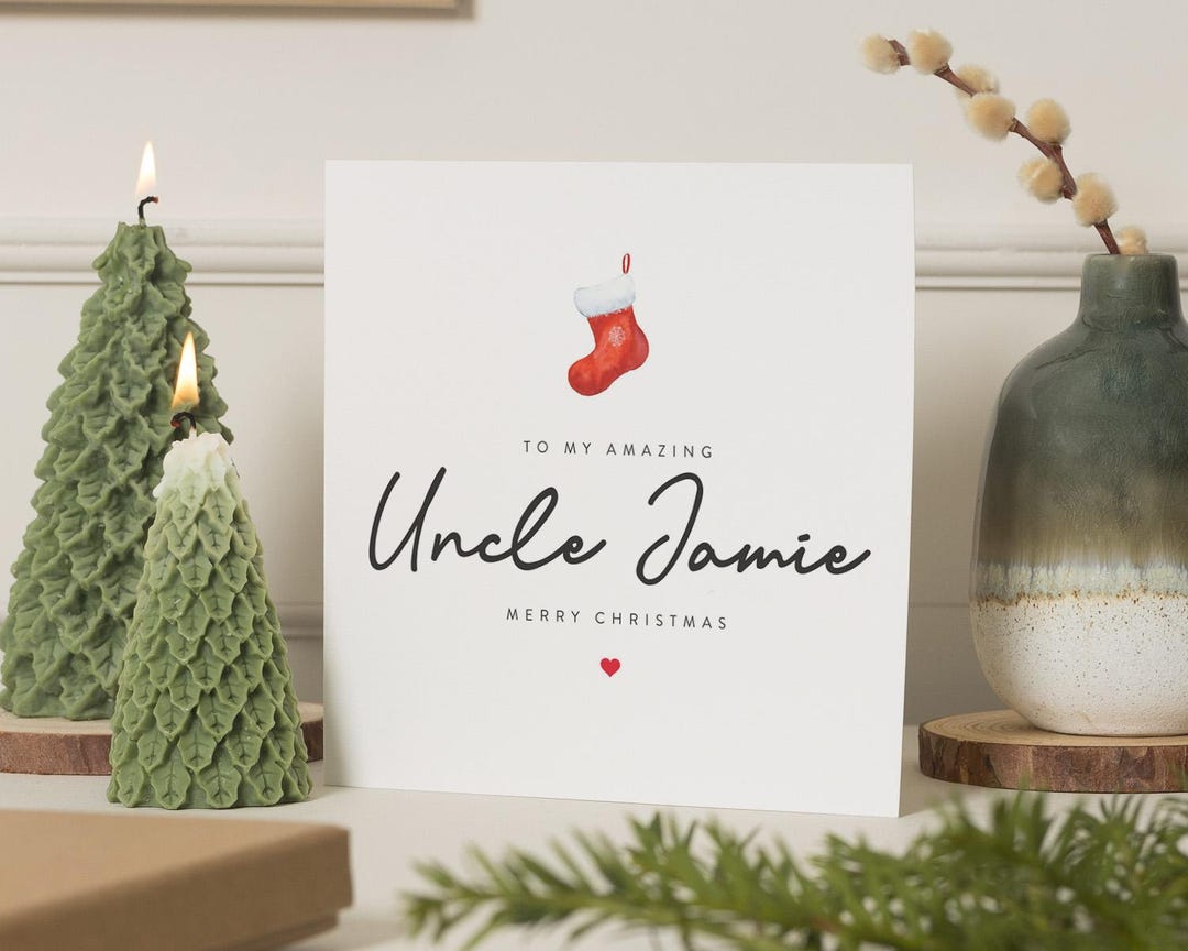 Uncle Christmas Card, Christmas Card for Uncle, Merry Christmas Uncle ...
