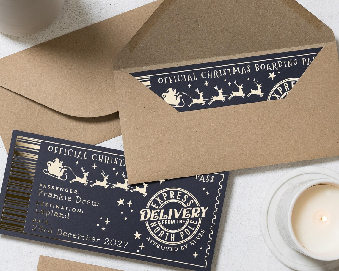 Lapland Reveal, Lapland Ticket, Lapland Boarding Pass, Christmas ...