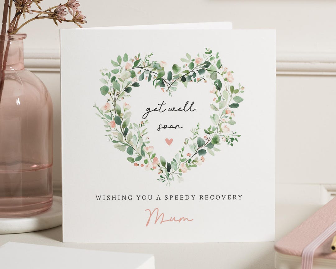Get Well Soon Card for Mum, Speedy Recovery Card for Mum, Get Well Card ...