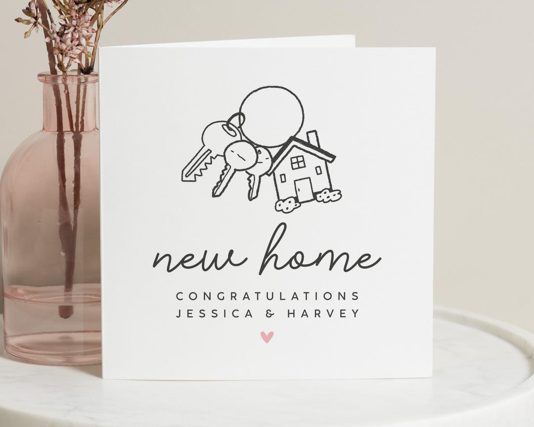 Personalised New Home Card, First Home Card, New House Card ...