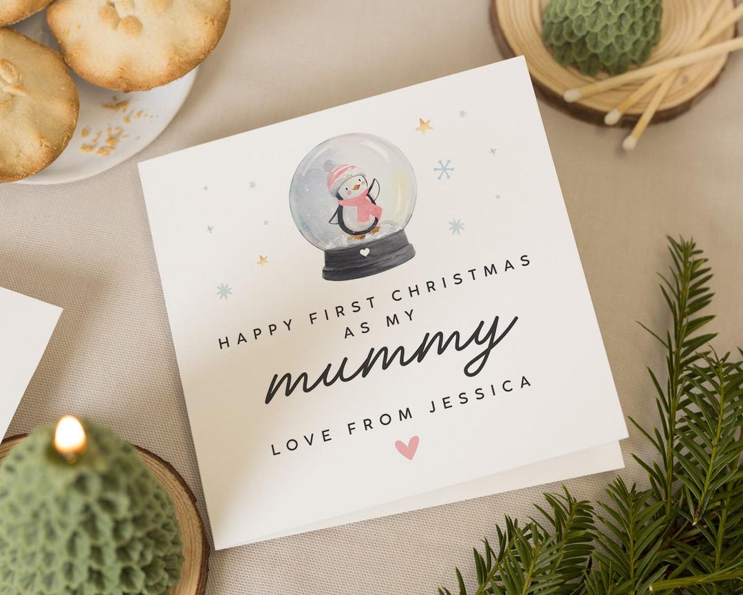 Mummy 1st Christmas Card, Mummy First Christmas, First Christmas as Mum ...