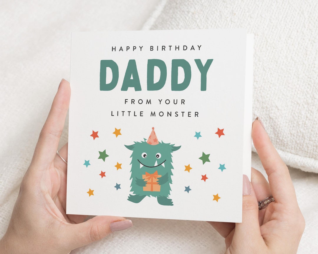 Daddy Birthday Card, Cute Birthday Card for Dad, From Your Little ...