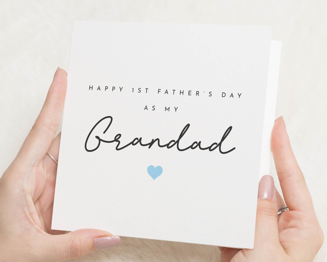1st Fathers Day Card for Grandad, First Fathers Day Card, Fathers Day ...