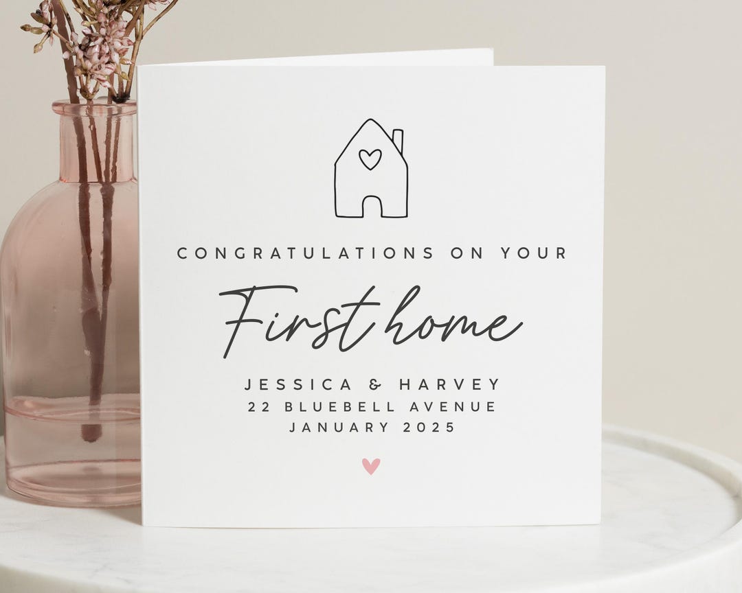 First Home Card, New Home Card, Personalised New Home Card ...
