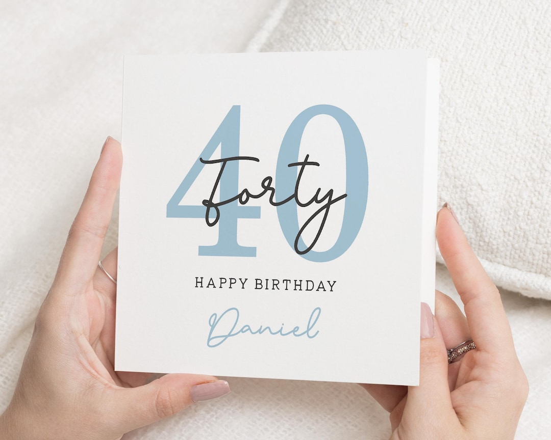 Man 40th Birthday Card, Personalised 40th Birthday Card, Son 40th ...