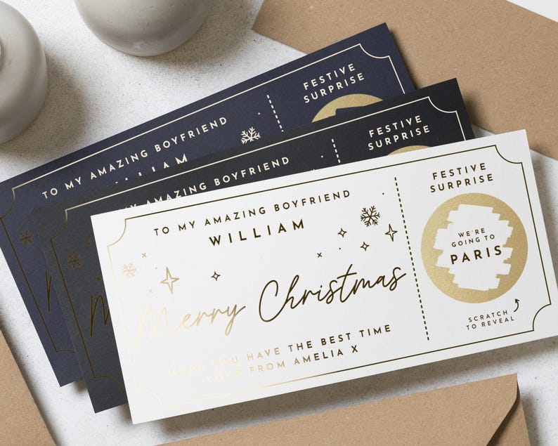 Personalised Christmas Scratch to Reveal Christmas Scratch Card ...