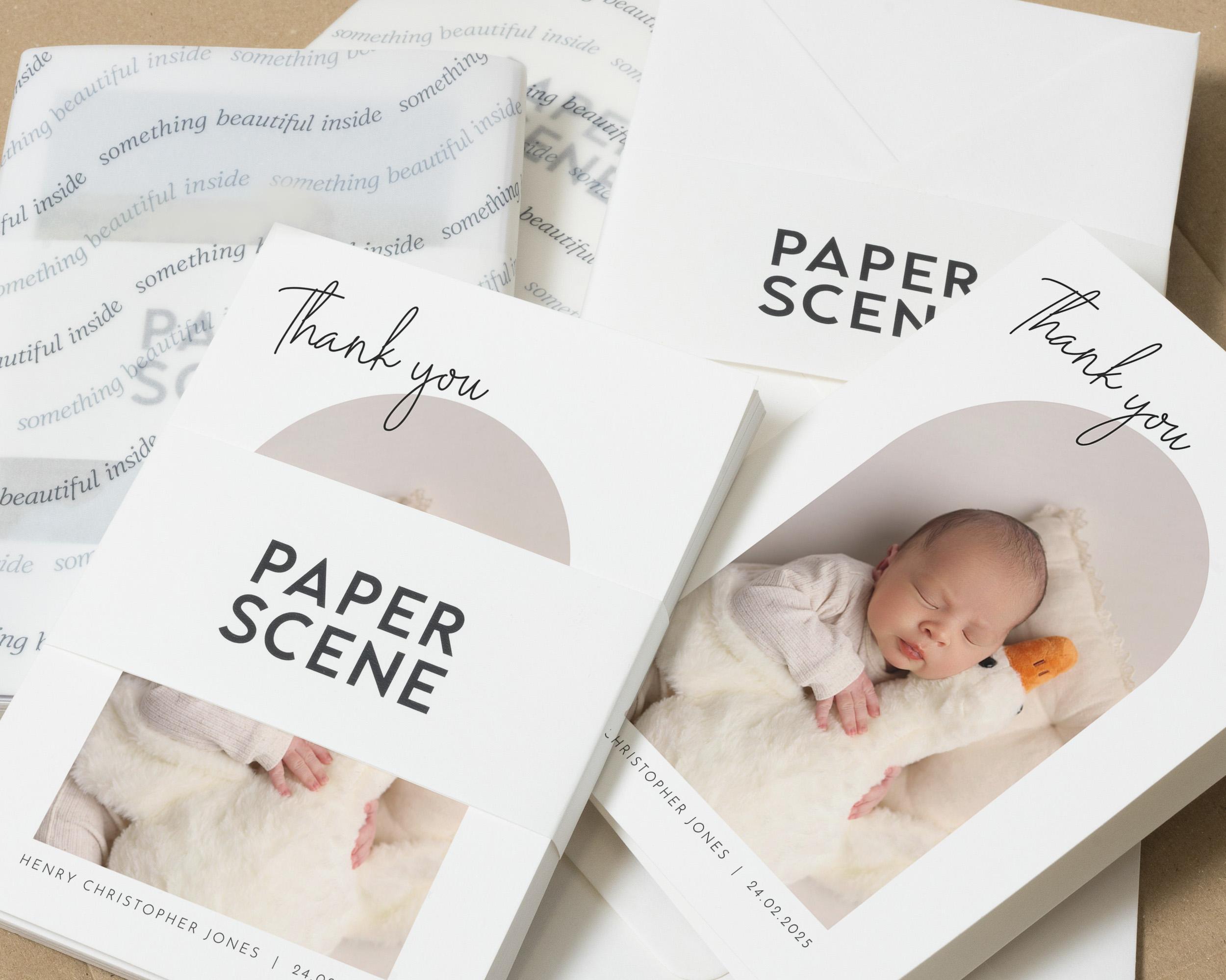 Baby Boy Thank You Card, Baby Boy Announcement Cards, Baby Thank You ...