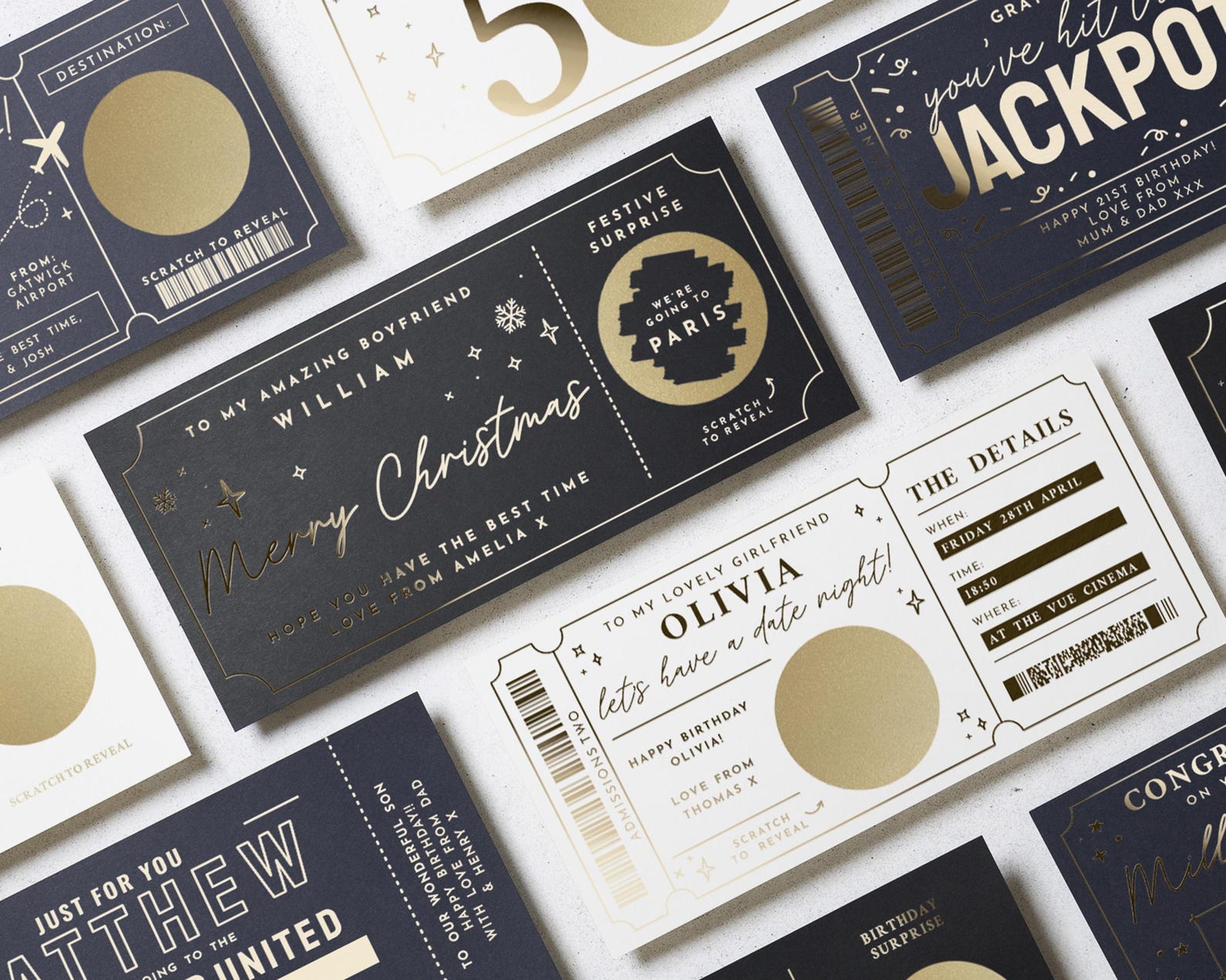 Christmas Scratch Card, Personalised Christmas Scratch to Reveal ...