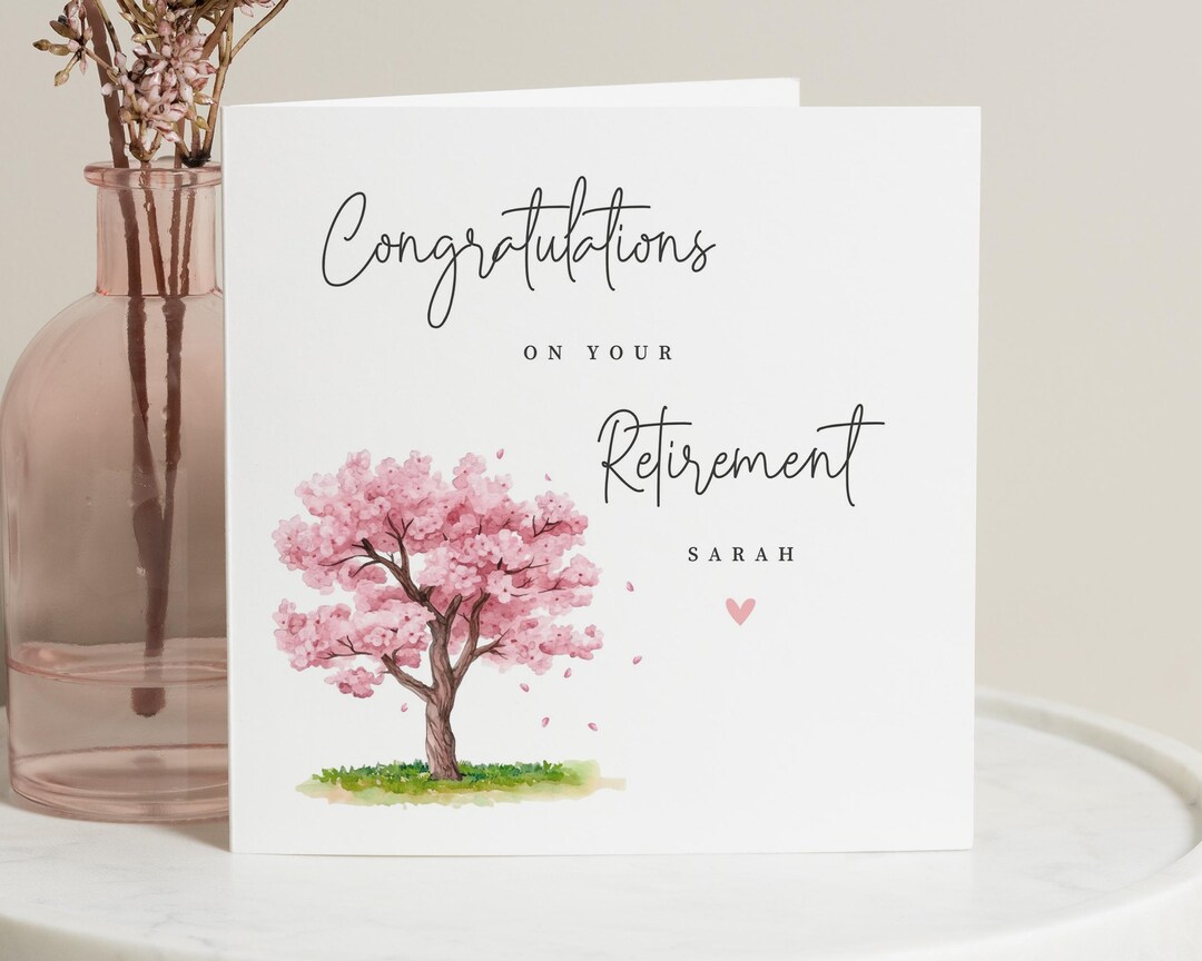 Retirement Card, Personalised Retirement Card, Retirement Card for Her ...