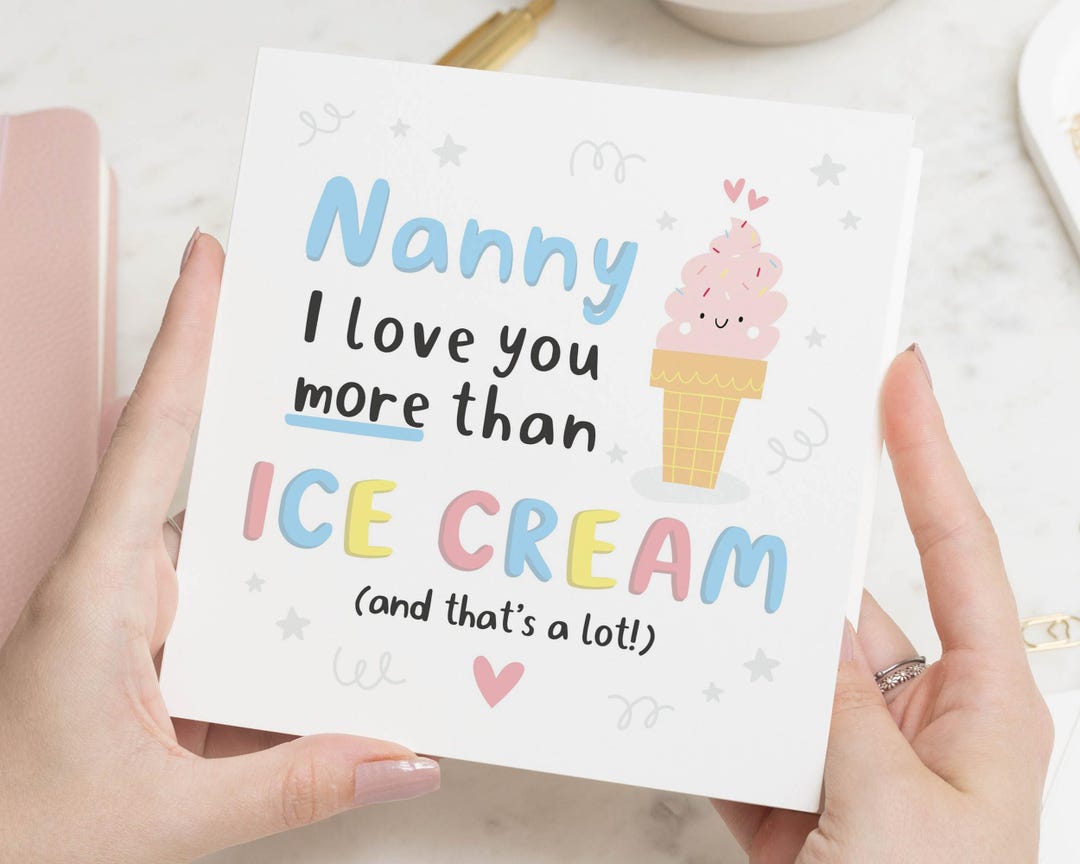 Nanny Birthday Card, Birthday Card for Nanny, Nanny Card, Cute Birthday ...