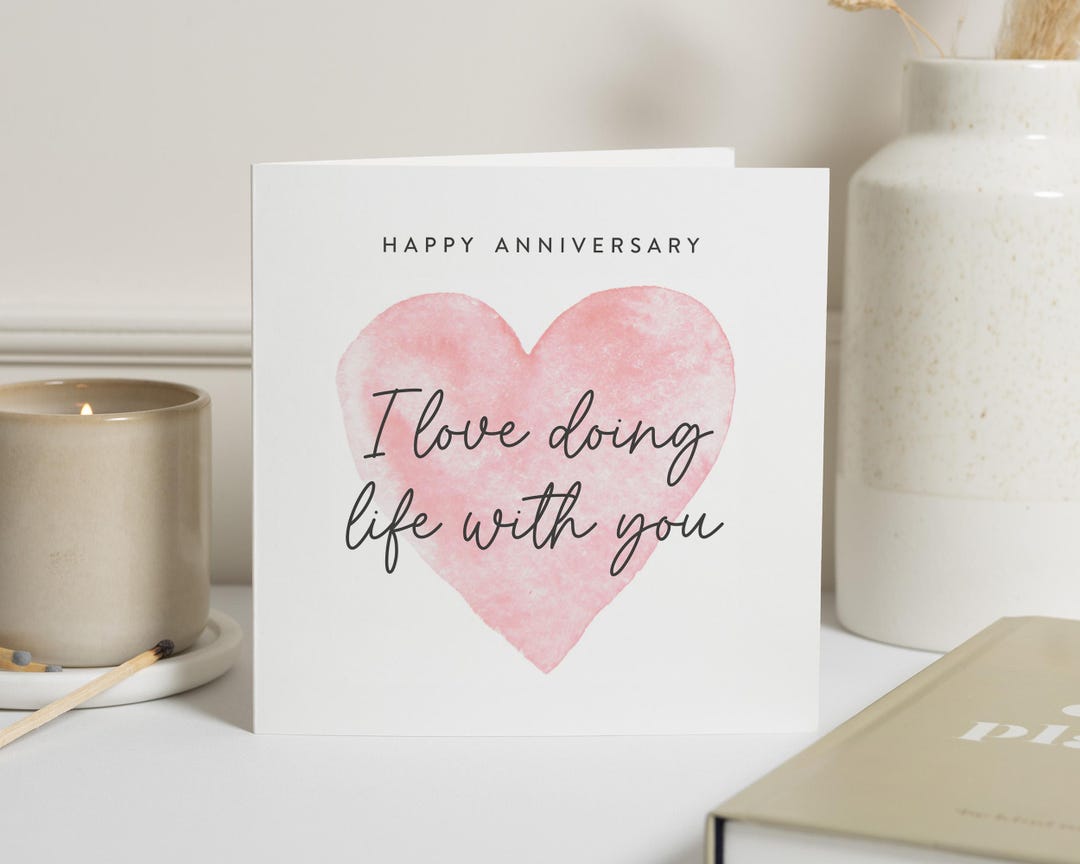 I Love Doing Life With You, Cute Anniversary Card Boyfriend ...
