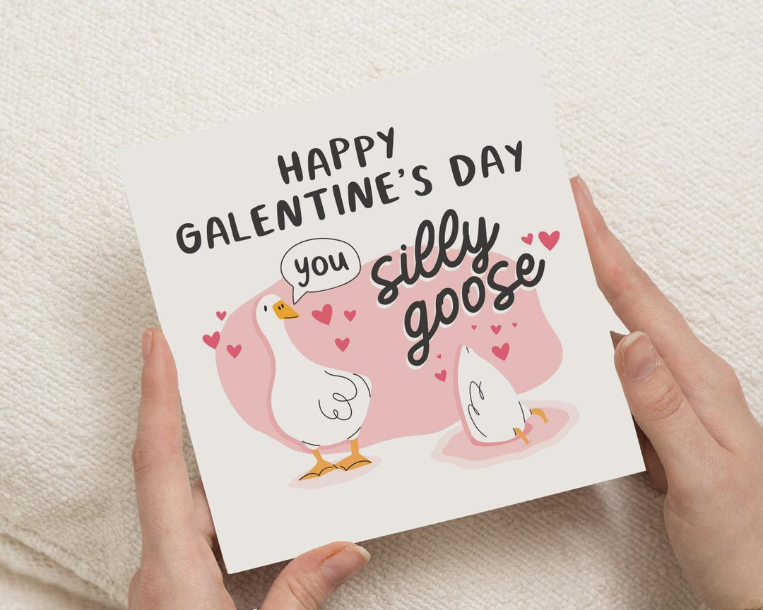 Silly Goose Galentines Day Card, Galentines Card for Best Friend ...