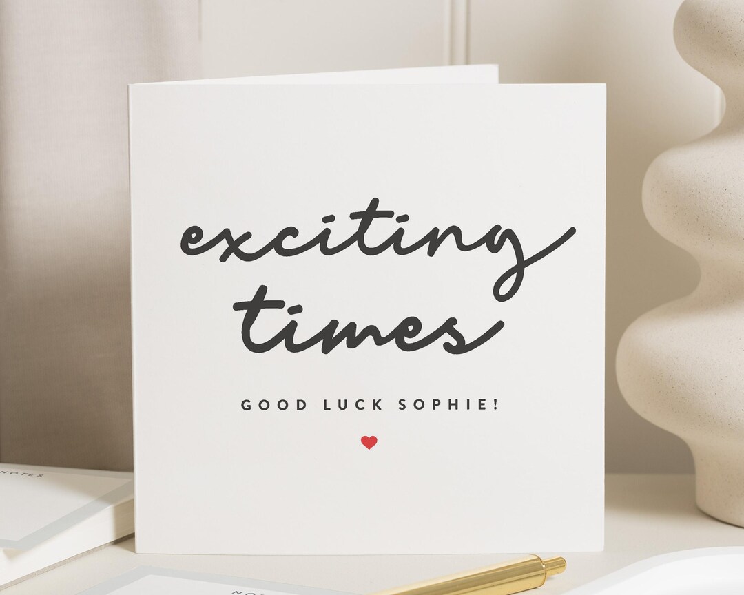 Personalised Good Luck New Job Card, New Job Good Luck Card, Leaving ...