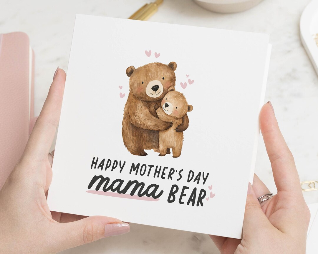 Mama Bear Card for Mothers Day, Mothers Day Gift, Mothers Day Card ...