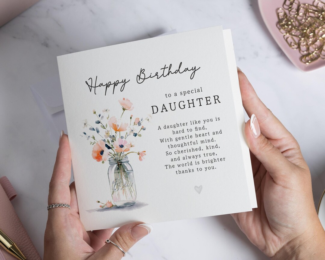 Birthday Card for Daughter, Daughter Birthday Card, Birthday Card for ...