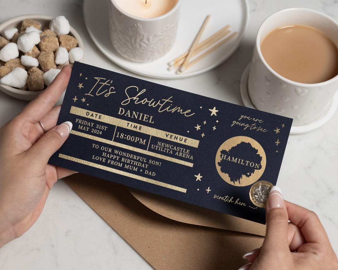 Theatre Scratch Card, Musical Ticket, Theatre Gift Voucher, Hamilton ...