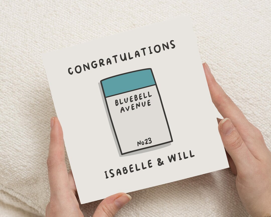 New Home Card, Housewarming Gift, Personalised New Home Card, Home ...