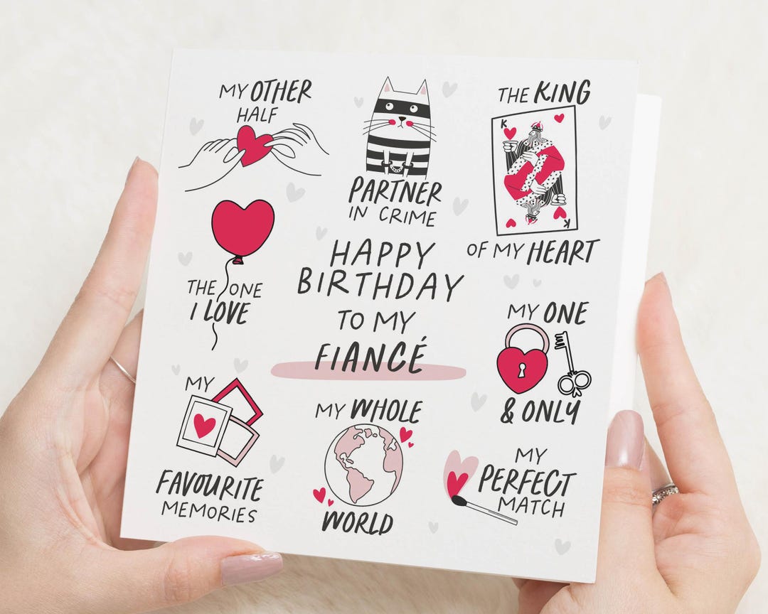 Happy Birthday to My Fiance, Fiance Birthday Card, Birthday Card for ...