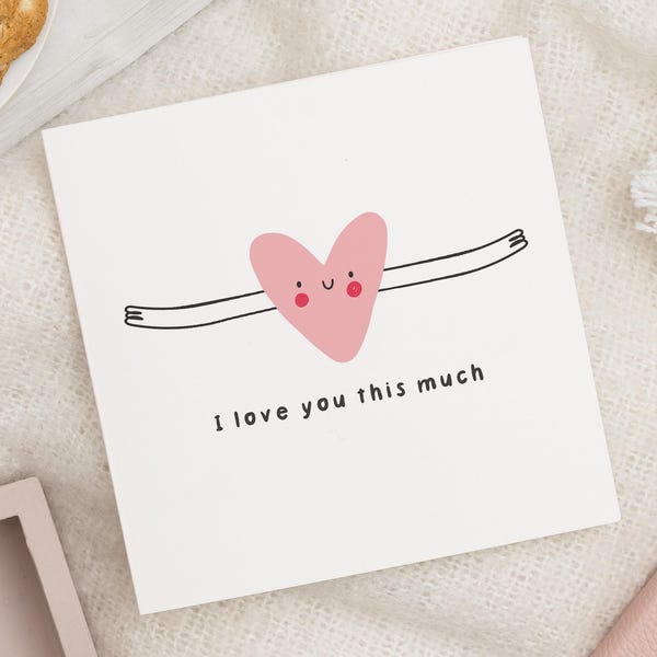 I Love You This Much Card - Etsy